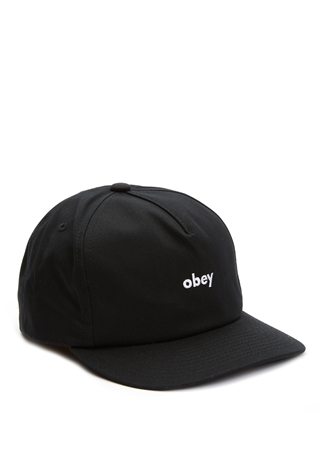 Obey Erkek Siyah Logo Detaylı Şapka Eu
