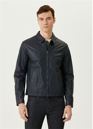 Pal Zileri Erkek Lacivert Deri Mont 56 IT