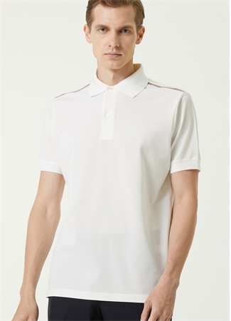 Paul Smith Erkek Beyaz Polo Yaka Şerit Detaylı T-shirt M EU Paul Smith Erkek Beyaz Polo Yaka Şerit Detaylı T-shirt M EU