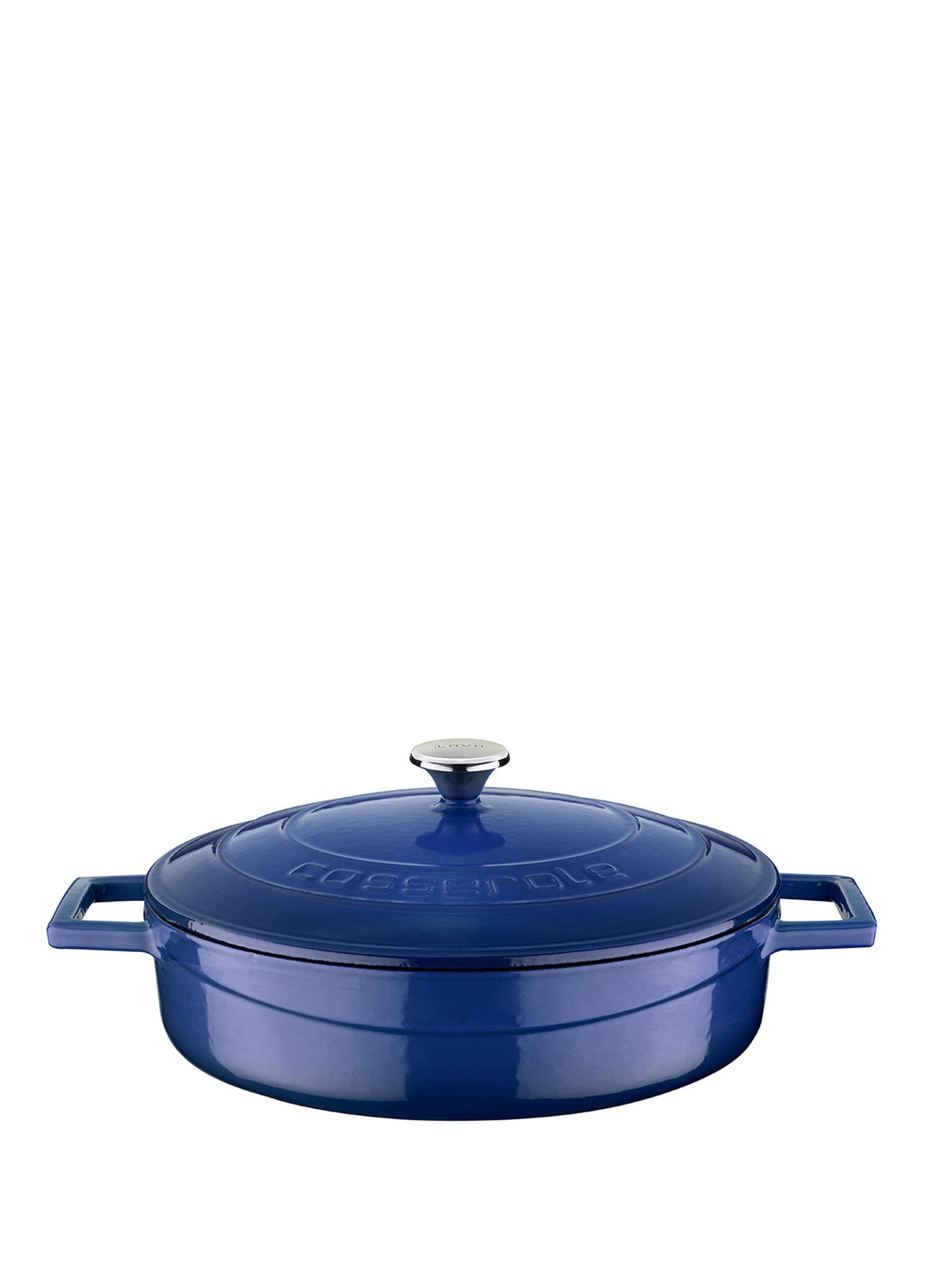 LAVA - Folk Series Blue Cast Iron Multi-Purpose Flat Pot 24 cm