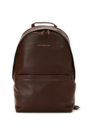 Tommy Hilfiger Erkek Kahverengi Logolu Deri Sırt Çantası Eu Tommy Hilfiger Erkek Kahverengi Logolu Deri Sırt Çantası Eu