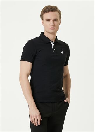 Beymen Club Erkek Slim Fit Siyah Polo Yaka T-shirt S