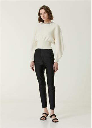 T by Alexander Wang Kadın Siyah Yüksek Bel Fermuarlı Tayt M EU T by Alexander Wang Kadın Siyah Yüksek Bel Fermuarlı Tayt M EU