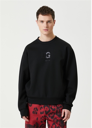 Dolce&Gabbana Erkek Siyah Logo Detaylı Sweatshirt 44 IT Dolce&Gabbana Erkek Siyah Logo Detaylı Sweatshirt 44 IT
