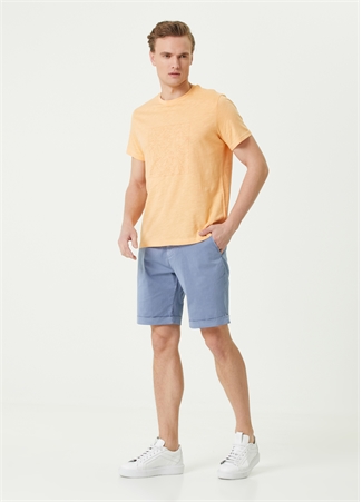 Beymen Club Erkek Slim Fit Mavi Twill Şort 46 Beymen Club Erkek Slim Fit Mavi Twill Şort 46