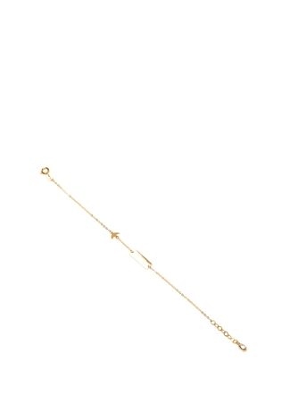 Collection-Alper Tunçoku Kadın Kuş Detaylı Altın Rengi Bileklik EU