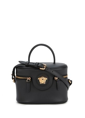 Versace Kadın Siyah Medusa Detaylı Deri Çanta EU Versace Kadın Siyah Medusa Detaylı Deri Çanta EU
