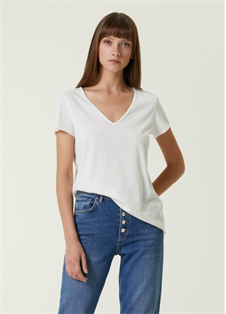 Allsaints Kadın Emelyn Tonic Beyaz V Yaka T-shirt S EU Allsaints Kadın Emelyn Tonic Beyaz V Yaka T-shirt S EU