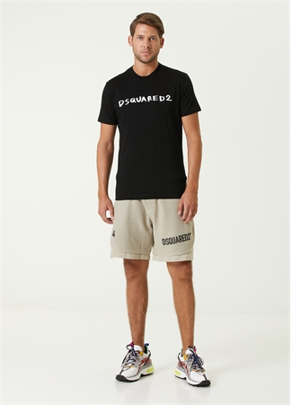 Dsquared2 Erkek Bej Logolu Bermuda Gri L EU Dsquared2 Erkek Bej Logolu Bermuda Gri L EU