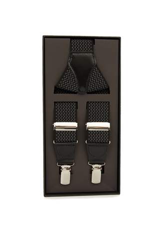 Beymen Collection Erkek Siyah Dokulu Pantolon Askısı EU IT