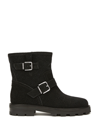 Jimmy Choo Kadın Youth II Siyah Simli Deri Bot 36 EU Jimmy Choo Kadın Youth II Siyah Simli Deri Bot 36 EU