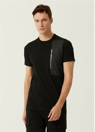 Rick Owens Erkek Siyah Bisiklet Yaka Garnili T-shirt M EU