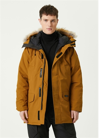 Canada Goose Erkek Langford Hardal Kapüşonlu Logolu Parka Sarı XS EU Canada Goose Erkek Langford Hardal Kapüşonlu Logolu Parka Sarı XS EU