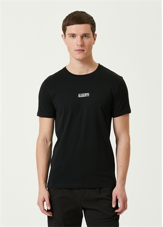 Allsaints Erkek Siyah Bisiklet Yaka Logolu T-shirt S EU