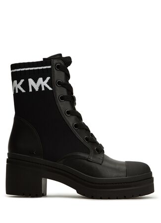 Michael Kors Kadın Siyah Logo Jakarlı Deri Bot 8 US