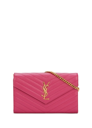 Kadın Monogram Şeftali Deri Omuz Çantası Pembe EU Kadın Monogram Şeftali Deri Omuz Çantası Pembe EU