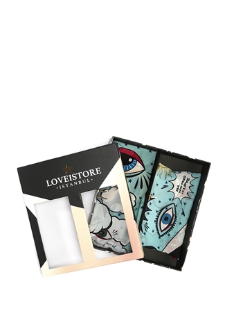 Loveiststore Kadın Occhio Karışık Desenli 2li İpek Hediye Seti EU