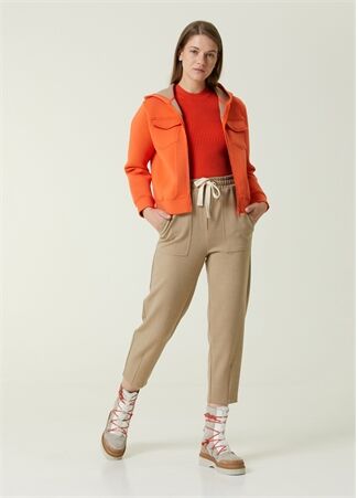 Beymen Club Kadın Bej Aplike Cep Detaylı Pantolon Kahverengi 42