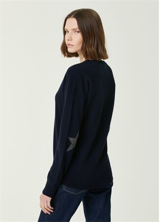 Zadig&Voltaire Kadın Lacivert V Yaka Kaşmir Kazak XS EU