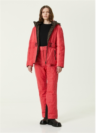 Fendi Kadın Kırmızı Logo Motifli Kayak Pantolonu 40 IT Fendi Kadın Kırmızı Logo Motifli Kayak Pantolonu 40 IT