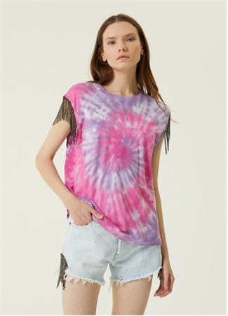 Forte Couture Kadın Colorblocked Batik Desenli T-shirt XS EU Forte Couture Kadın Colorblocked Batik Desenli T-shirt XS EU