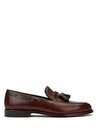 George Hogg Erkek Kahverengi Püsküllü Deri Loafer 42 EU