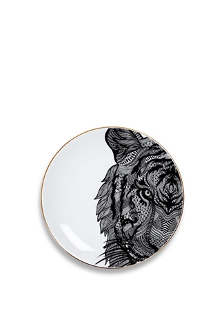 Some Home İstanbul Bold Collectıon Kaplan Figürlü 23 Cm Servis Tabak Siyah Some Home İstanbul Bold Collectıon Kaplan Figürlü 23 Cm Servis Tabak Siyah