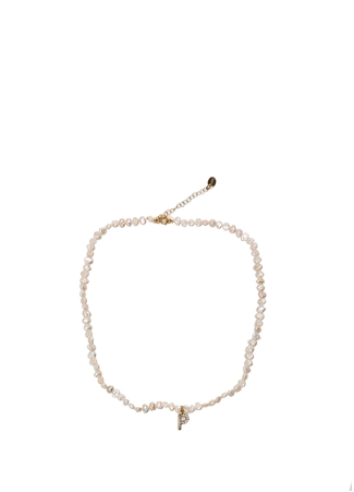 Linya Jewellery Kadın Mono Kum İncili P Harf Detaylı Gümüş Rengi Kolye Altın EU Linya Jewellery Kadın Mono Kum İncili P Harf Detaylı Gümüş Rengi Kolye Altın EU