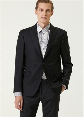 Pal Zileri Erkek Siyah Kelebek Yaka Yün Ceket 50 IT