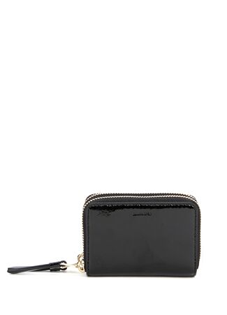 Allsaints Kadın Siyah Logo Detaylı Deri Cüzdan EU