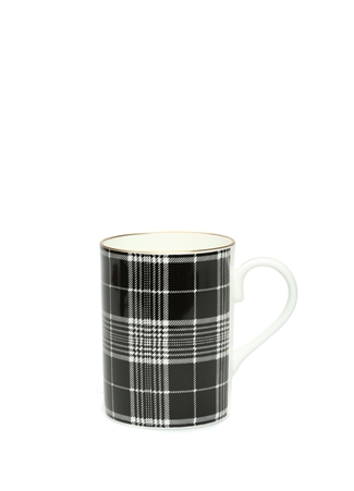 Beymen Hediye Siyah Beyaz Ekose Desenli Porselen Kupa