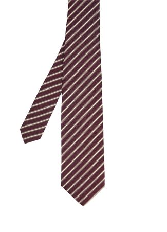 Isaia Erkek Bordo Çizgili İpek Kravat EU Isaia Erkek Bordo Çizgili İpek Kravat EU