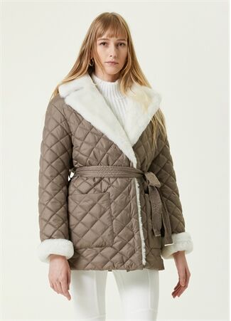 Network Kadın Regular Fit Vizon Kaban Bej S EU