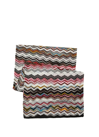Missoni Distribution Kadın Colorblocked Yün Atkı Beyaz EU Missoni Distribution Kadın Colorblocked Yün Atkı Beyaz EU
