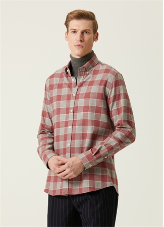 Beymen Collection Erkek Comfort Fit Kırmızı Kareli Gömlek S EU Beymen Collection Erkek Comfort Fit Kırmızı Kareli Gömlek S EU
