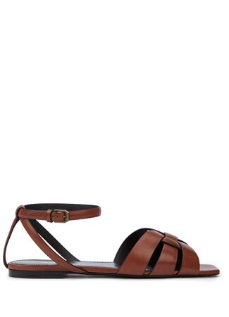 Kadın Tribute Kahverengi Bantlı Deri Sandalet Turuncu 36 EU