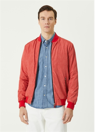 Kiton Erkek Kırmızı Bomber Mont 48 IT Kiton Erkek Kırmızı Bomber Mont 48 IT