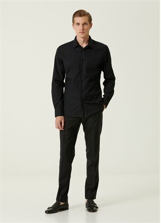 Palzileri Lab Erkek Siyah Normal Bel Yün Pantolon 50 IT