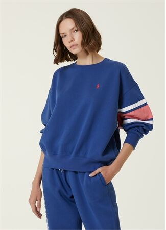 Polo Ralph Lauren Kadın Mavi Bisiklet Yaka Logo Baskılı Sweatshirt L EU Polo Ralph Lauren Kadın Mavi Bisiklet Yaka Logo Baskılı Sweatshirt L EU