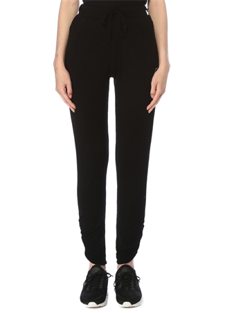 Good Hyouman Kadın Siyah Paçası Büzgü Detaylı Jogger Pantolon S EU
