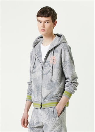 Etro Erkek Gri Kapüşonlu Kabartmalı Etnik Desenli Sweatshirt L EU Etro Erkek Gri Kapüşonlu Kabartmalı Etnik Desenli Sweatshirt L EU