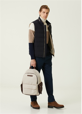 Brunello Cucinelli Erkek Lacivert Dik Yaka Puff Yelek S EU Brunello Cucinelli Erkek Lacivert Dik Yaka Puff Yelek S EU