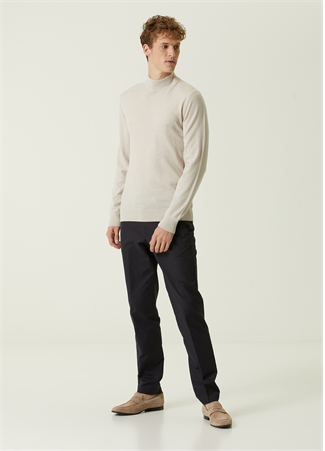 Beymen Collection Erkek Bej Yarım Balıkçı Yaka Yün Kazak XL EU