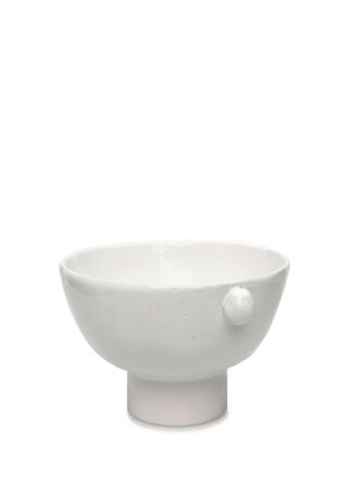 Ayşe Tanman Pebble Geometrik Formlu Seramik Dekoratif Kase Beyaz Ayşe Tanman Pebble Geometrik Formlu Seramik Dekoratif Kase Beyaz