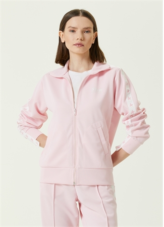 Golden Goose Kadın Pembe Dik Yaka Şerit Detaylı Hırka XS EU