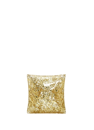 Bottega Veneta Kadın Gold Parlak Dokulu El Portföyü Altın Rengi EU