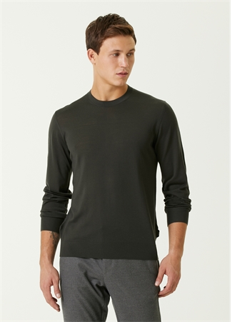 Z Zegna Erkek Haki Yün Kazak Yeşil XL IT