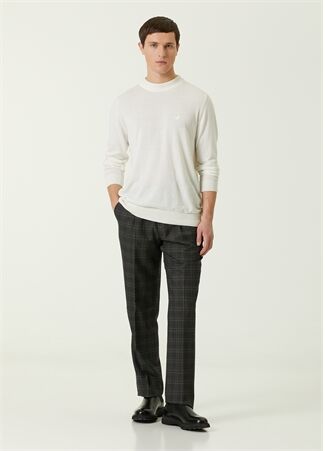 Pal Zileri Erkek Gri Ekoseli Pilili Yün Pantolon 48 IT Pal Zileri Erkek Gri Ekoseli Pilili Yün Pantolon 48 IT