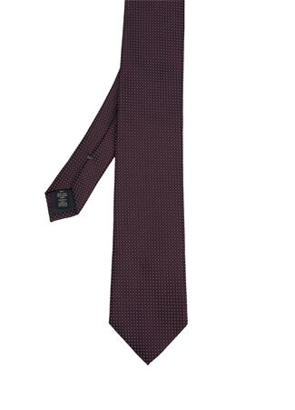 Zegna Erkek Bordo Desenli İpek Kravat EU