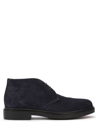 Santoni Erkek Lacivert Deri Bot 7 UK